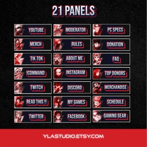 Custom Anime Twitch Stream Overlay Package (digital Download) - Etsy