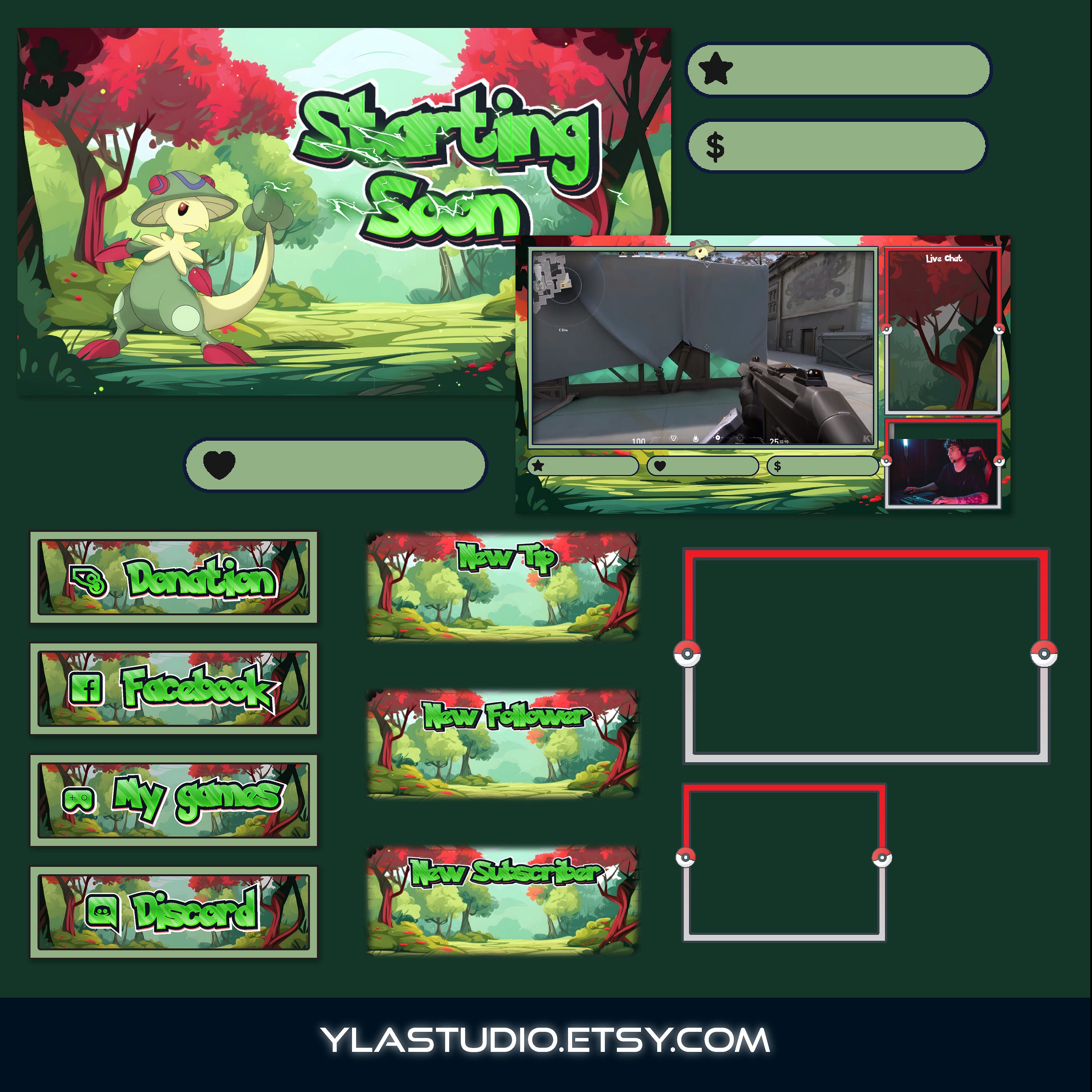 Custom Twitch Overlay Package L Custom Stream Package L Custom - Etsy ...