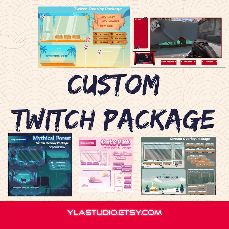 Custom Twitch Overlay Package - Etsy