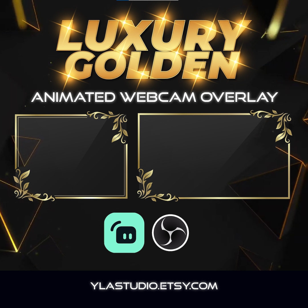 Luxury Gold Animated Webcam Overlay: Twitch, OBS, Streamlabs - Etsy