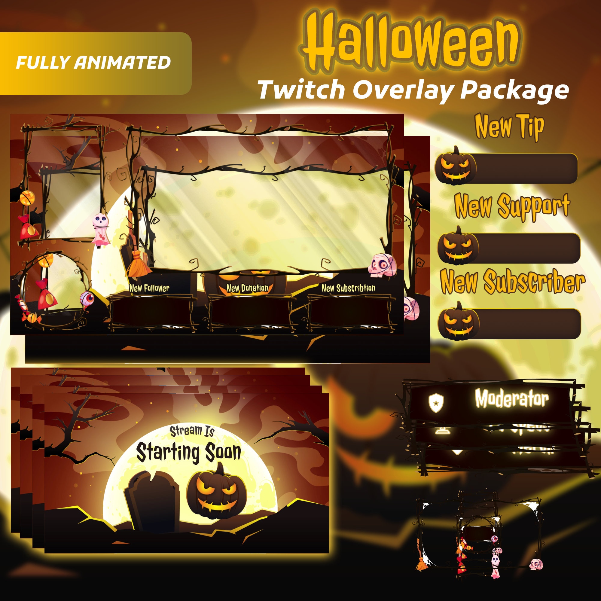 Custom Twitch Overlay Package - Etsy