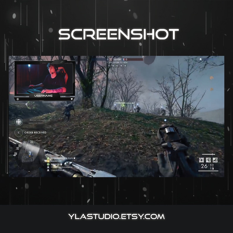 Black Animated Webcam Overlay / Facecam Overlay for Twitch OBS - Etsy