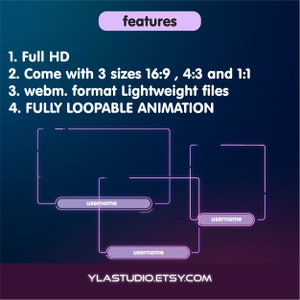 Animated Webcam Border Soft Gradient Pastel - Simple Webcam Overlay for ...