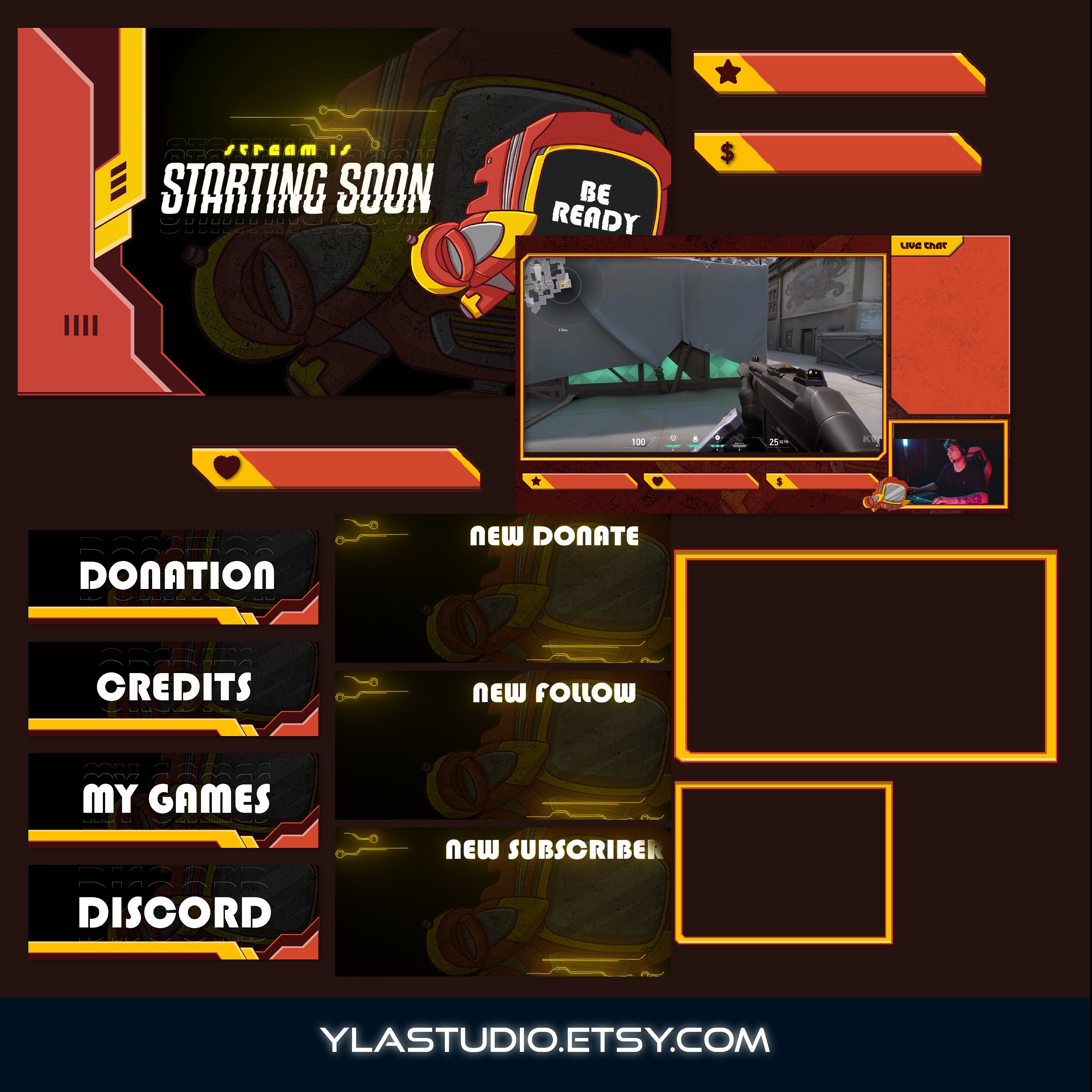 Custom Twitch Overlay Package L Custom Stream Package L Custom - Etsy ...