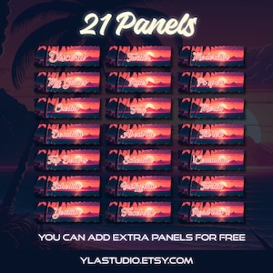 Summer Sunset Twitch Overlay Package | Summer Sunset Beach Stream ...