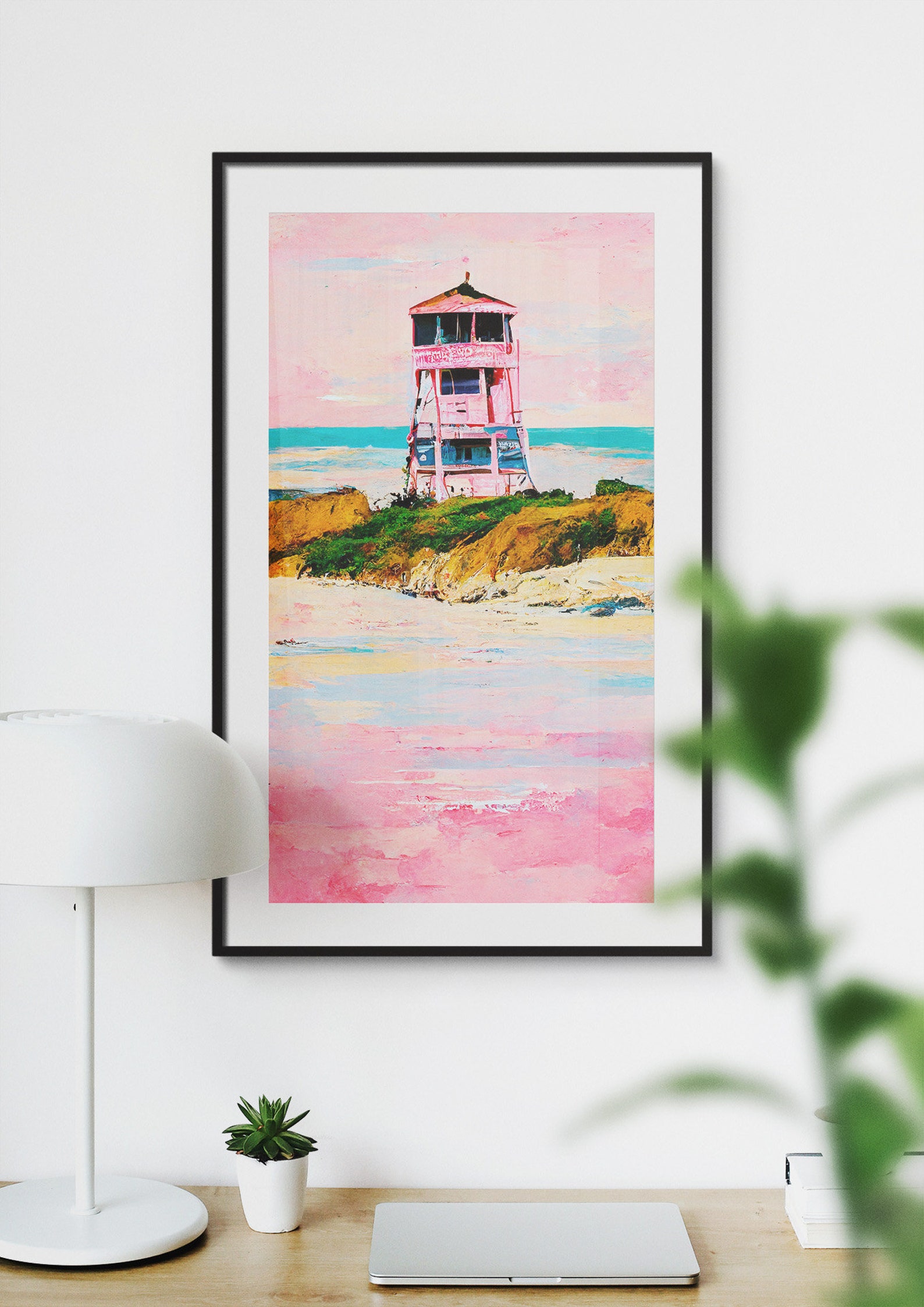 Pink Boho Beach Prints, Printable Ocean Decor, Wall Art Set of 3, Beach ...