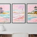 Pink California Beach Wall Art Surf Art Printable Boho - Etsy