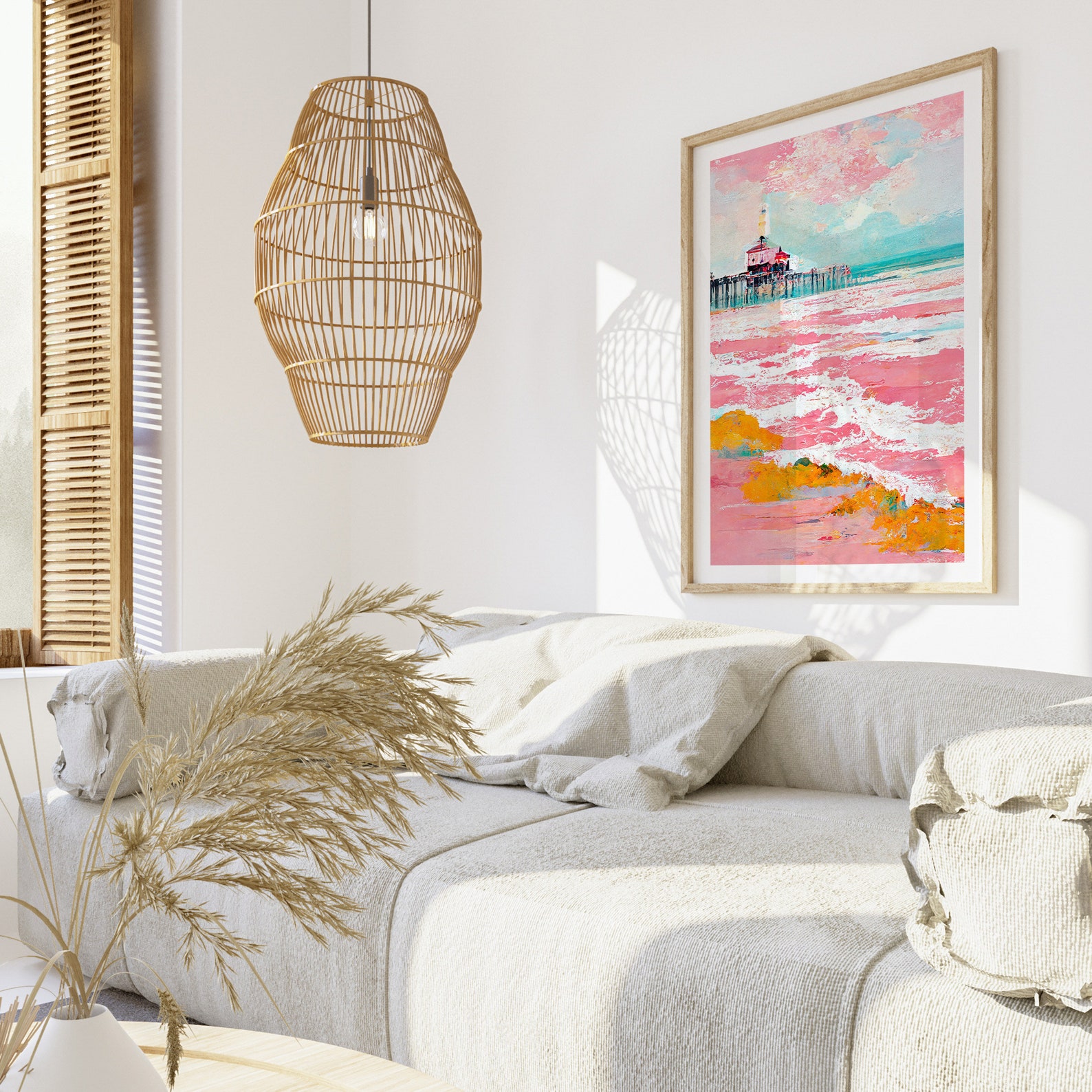 Boho Beach Wall Art Printed & Shipped unframed Surf Print - Etsy