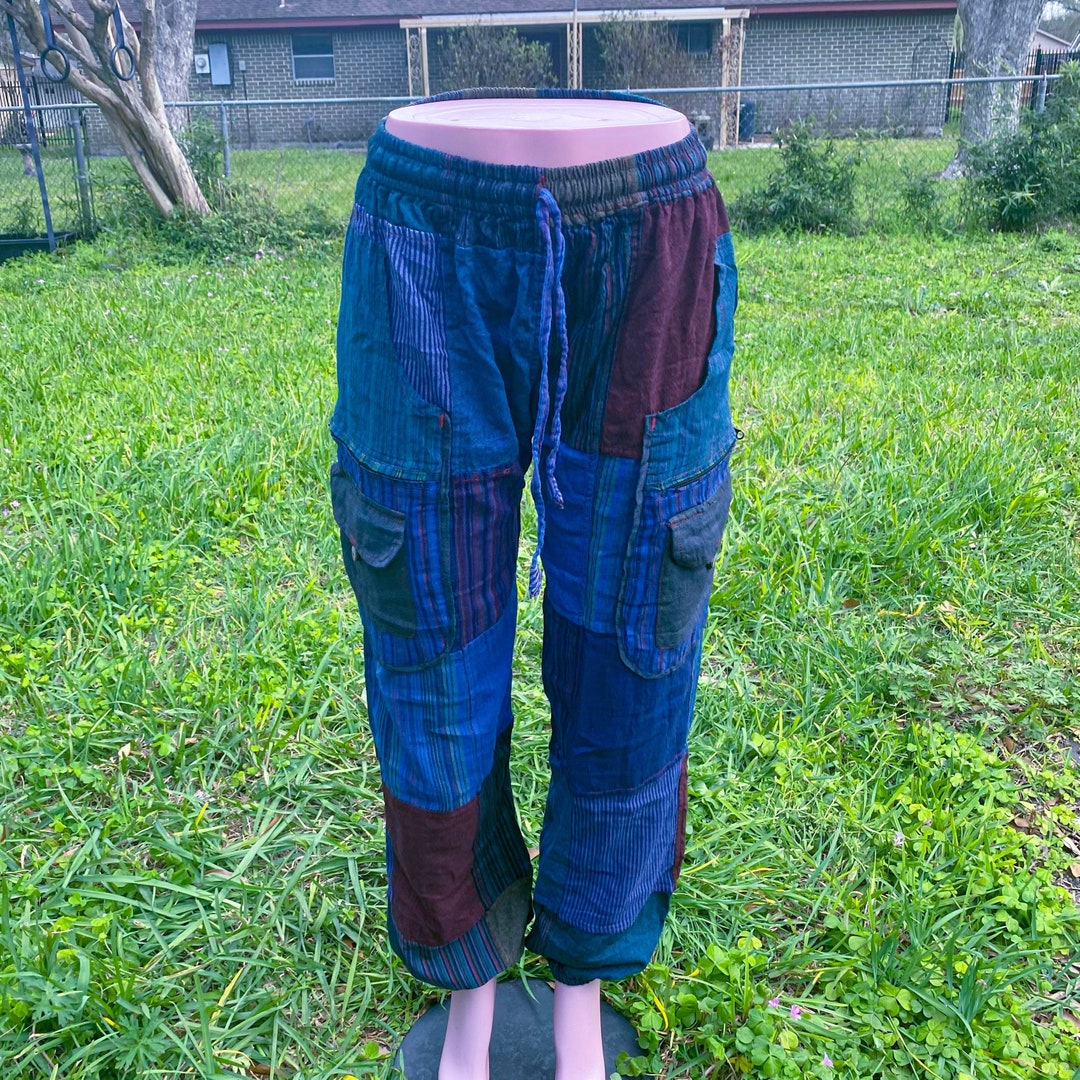 Beautiful Boho Patchwork Pants With Zipper Pockets - Etsy