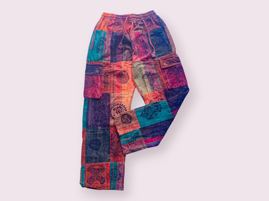 Colorful Boho Hippie Patchwork Pants With Multiple Pockets - Etsy