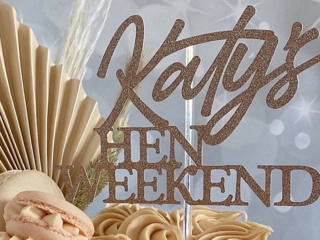 Name's Hen Weekend Cake Topper, Hen Party Cake Topper, Cake Topper, Hen ...