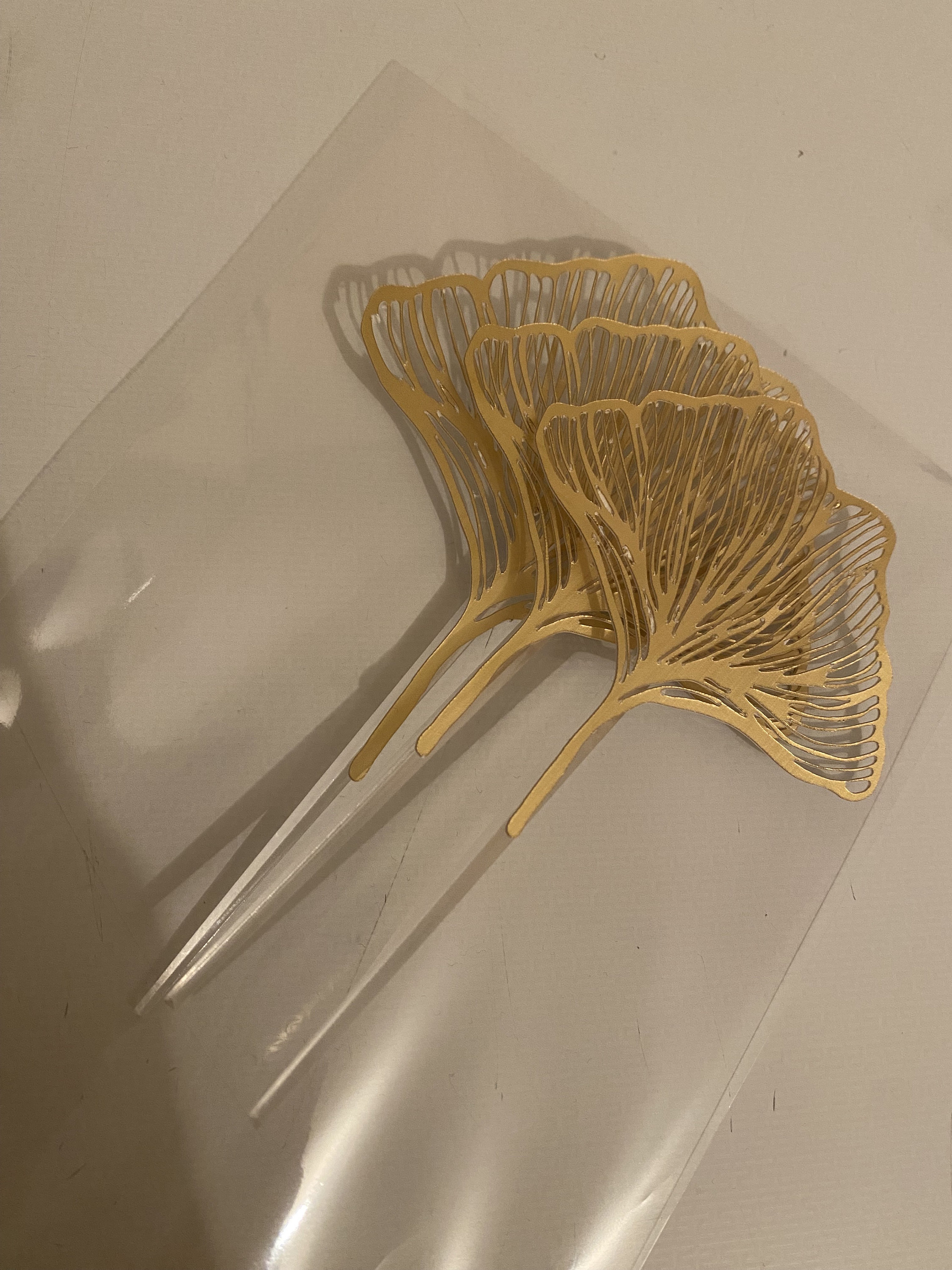 Ginkgo Leaves Cardboard Cake Topper set of 3 - Etsy