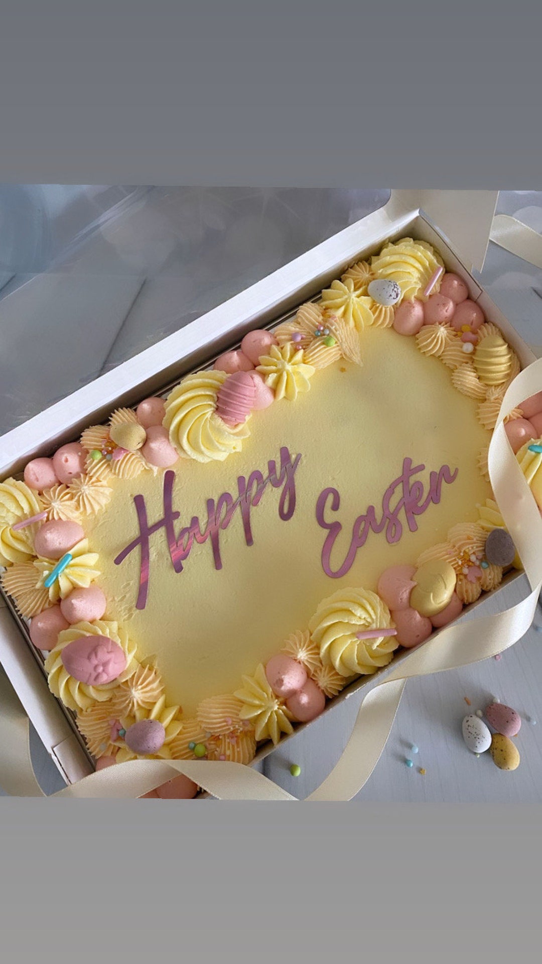 Happy Easter Tray Bake Topper/charm Tray Cake/sheet Cake - Etsy UK