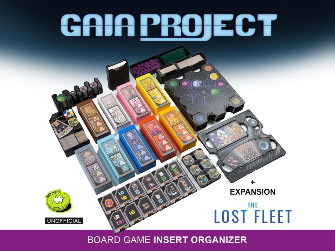Gaia Project Organizer Insert for Game With Expansion | Lost Fleet | 3D ...