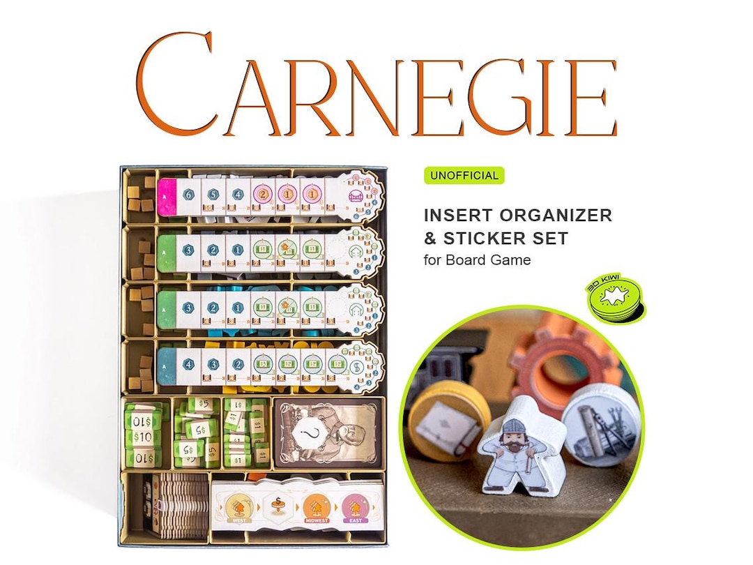 Carnegie Organizer and Sticker Set for Board Game - Etsy