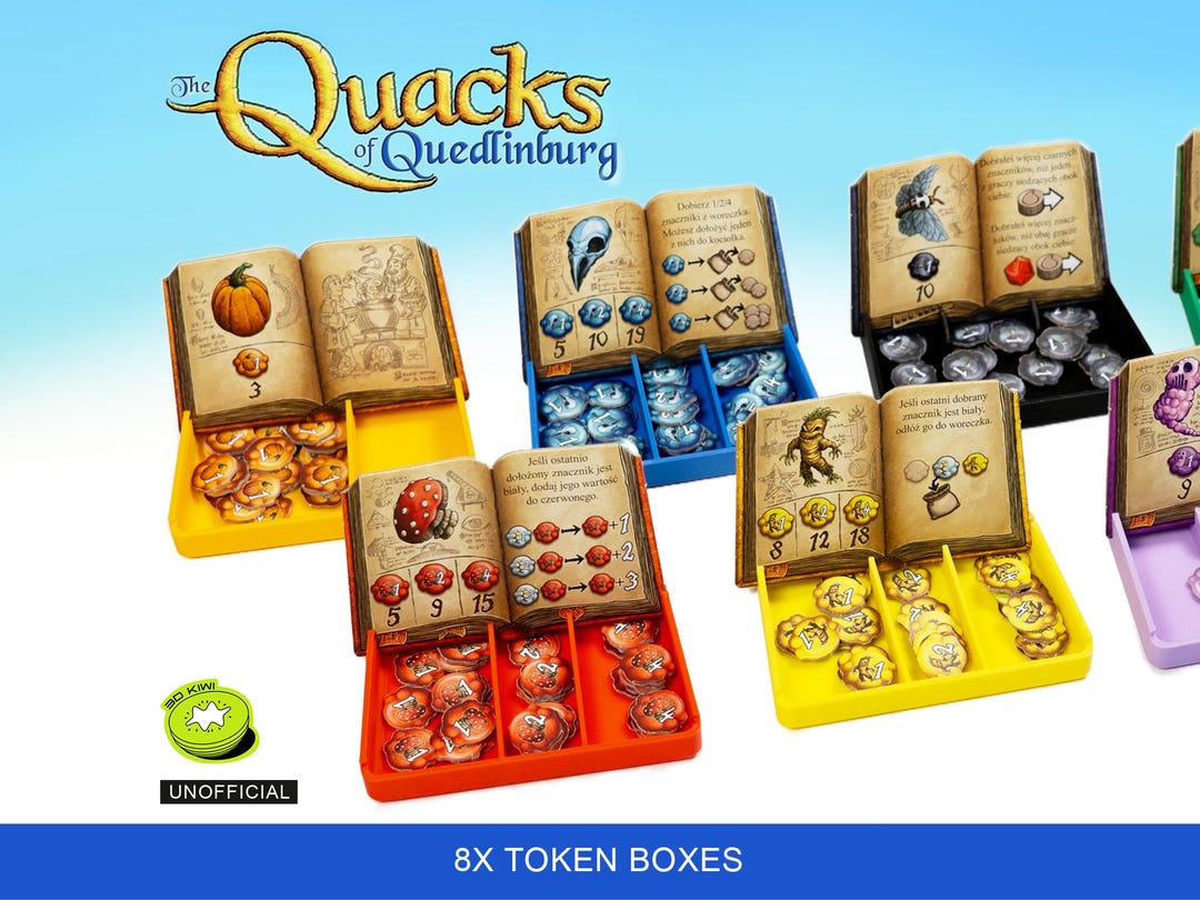 Quacks of Quedlinburg Token Trays | Organizer Insert Storage Boxes ...