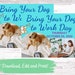 Editable and Printable Bring Your Dog to Work Day Yard Sign - Etsy