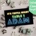 Editable Name Tent and Table Number Tent Trivia Night Template Bundle ...