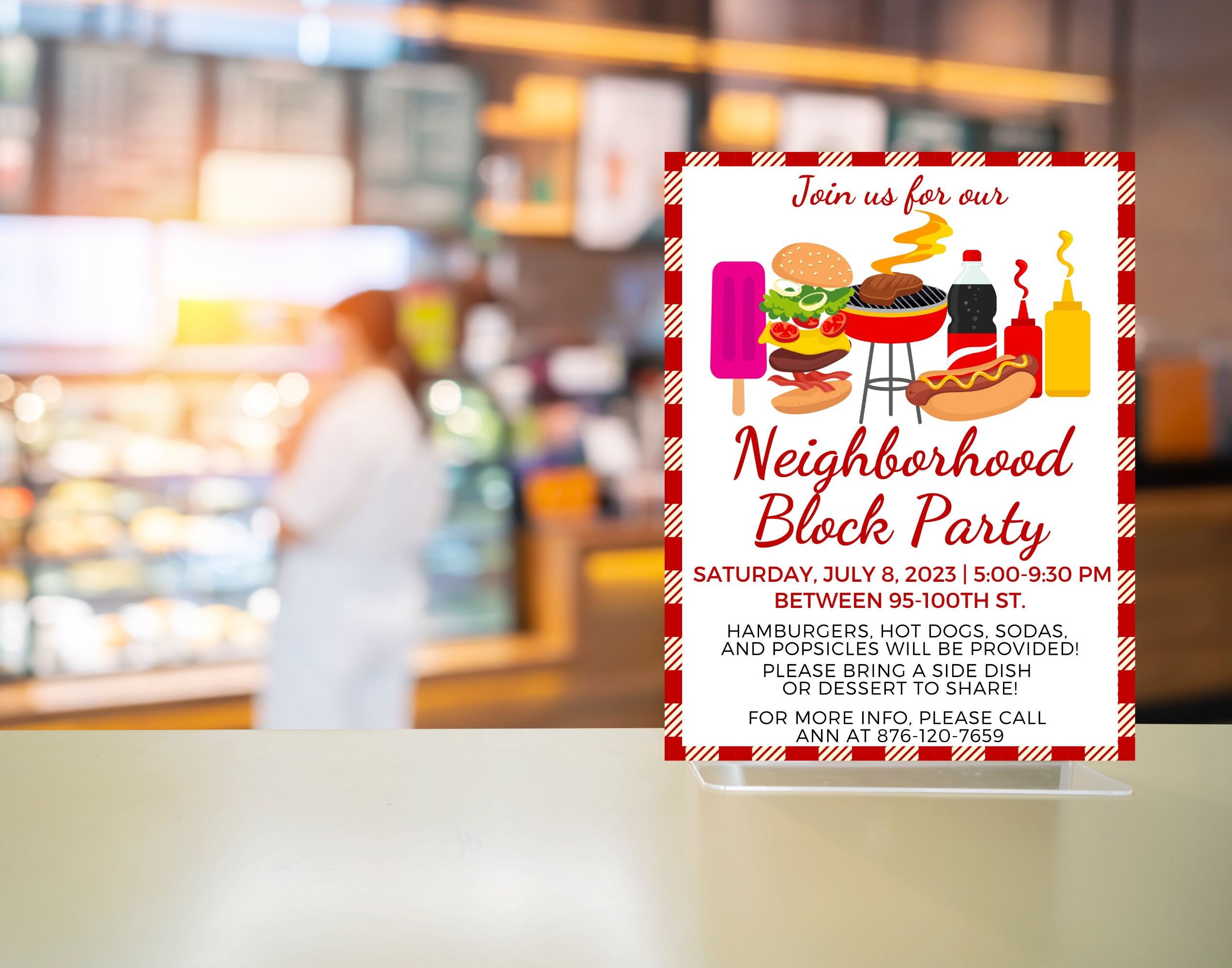EDITABLE and Printable Neighborhood Block Party Flyer Invitation ...