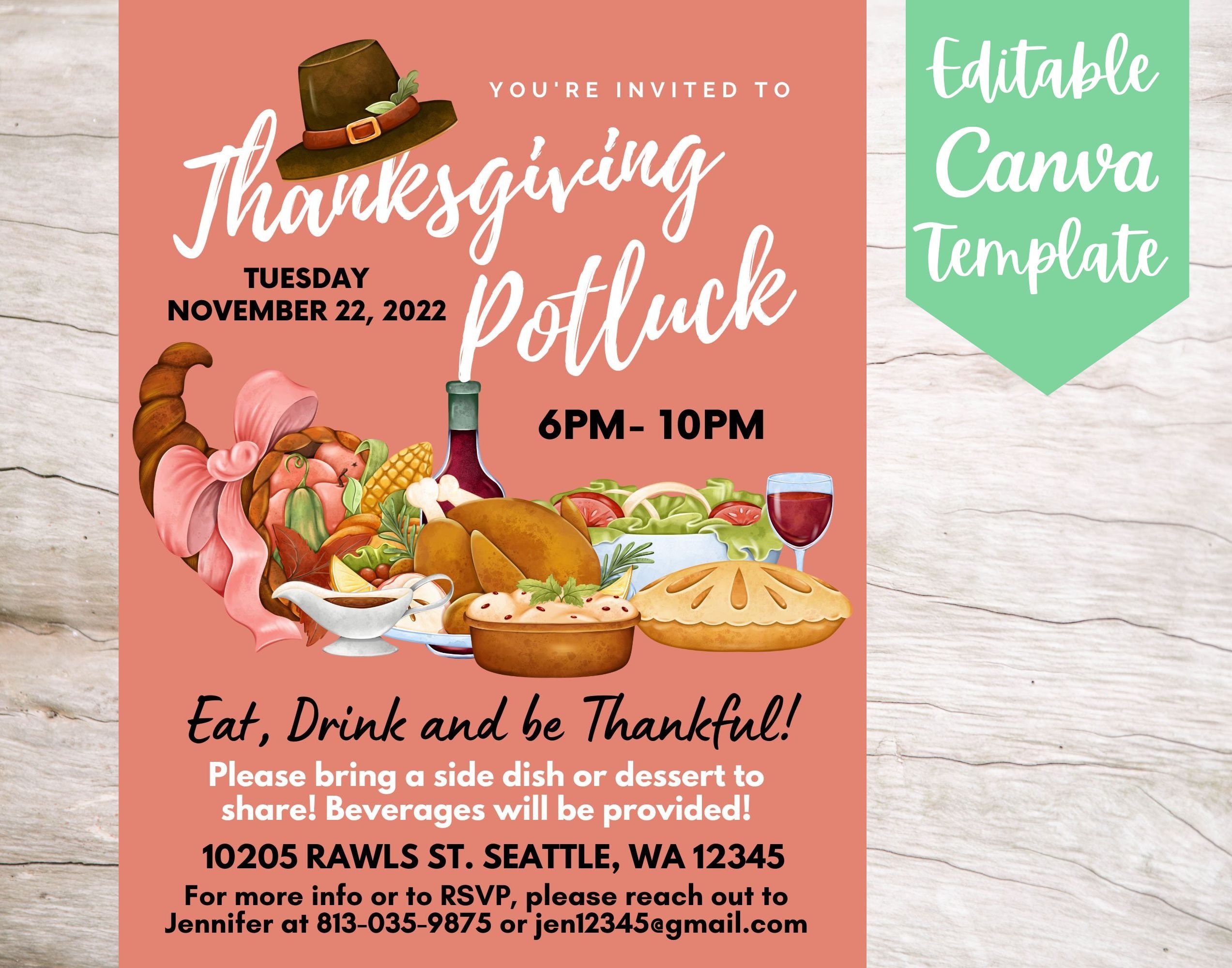 Office Potluck Flyer
