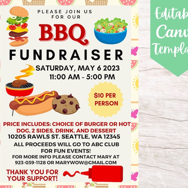 EDITABLE and Printable Can and Bottle Drive Fundraiser Flyer Template ...