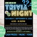 Editable and Printable Neon Trivia Night Invitation Flyer Template ...