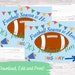Editable and Printable Football Tailgate Yard Sign Template, Instant ...