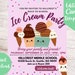 Editable and Printable Back to School Ice Cream Party Invitation Flyer ...