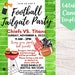 Editable and Printable Football Tailgate Party Invitation Flyer ...