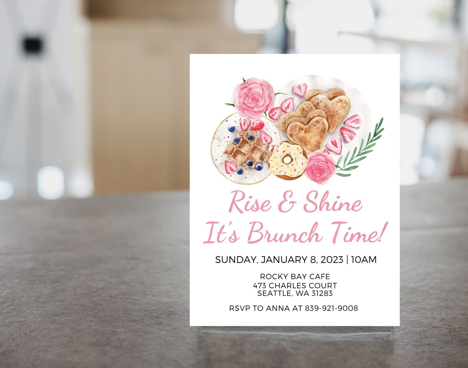 EDITABLE and Printable Rise and Shine It's Brunch Time Invitation Flyer ...