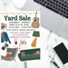 EDITABLE and Printable Yard Sale Announcement Flyer Template, Instant ...