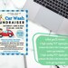 Car Wash Fundraiser Flyer and Event Sign Template Bundle, Editable and ...