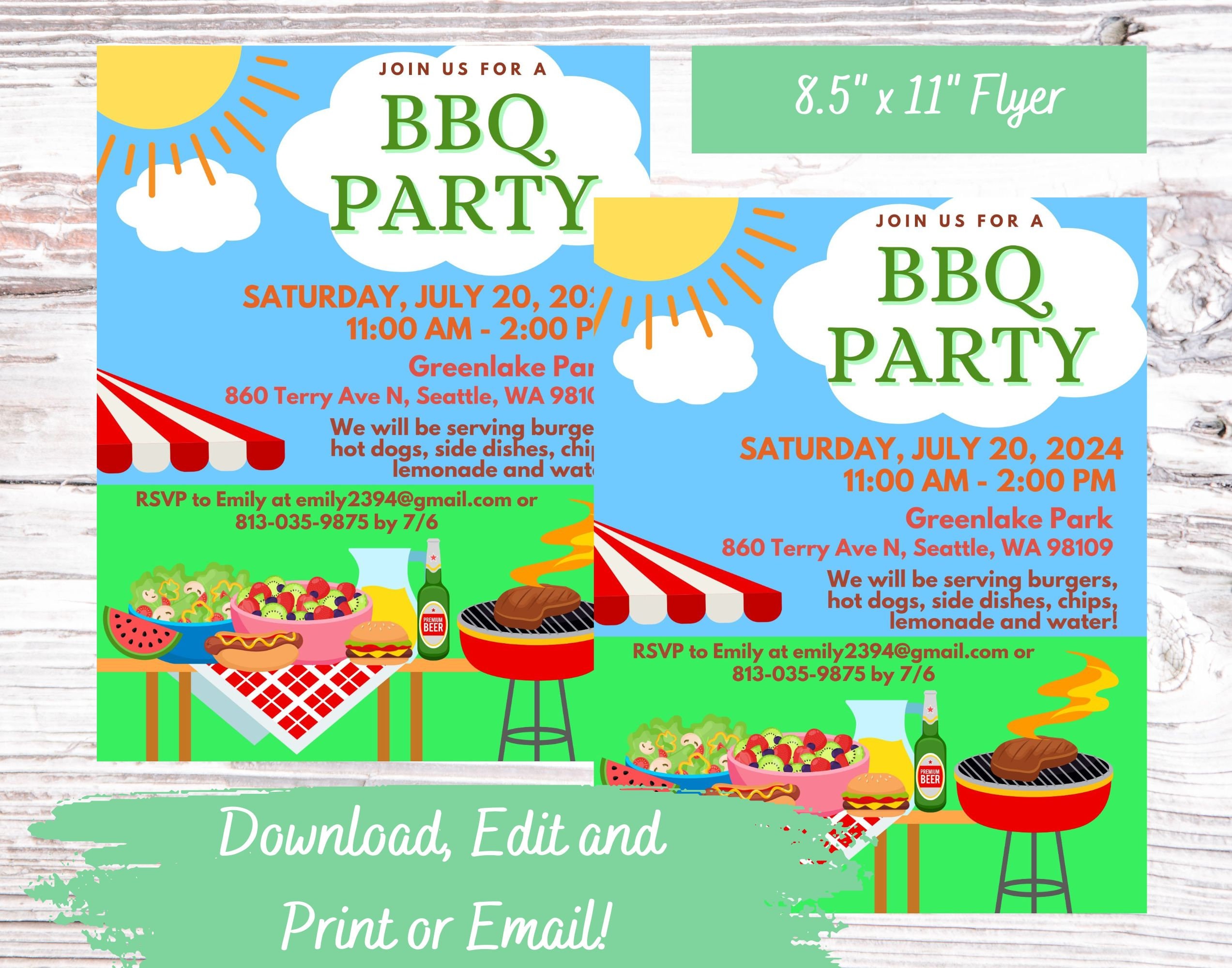 Bbq Flyer Template Editable