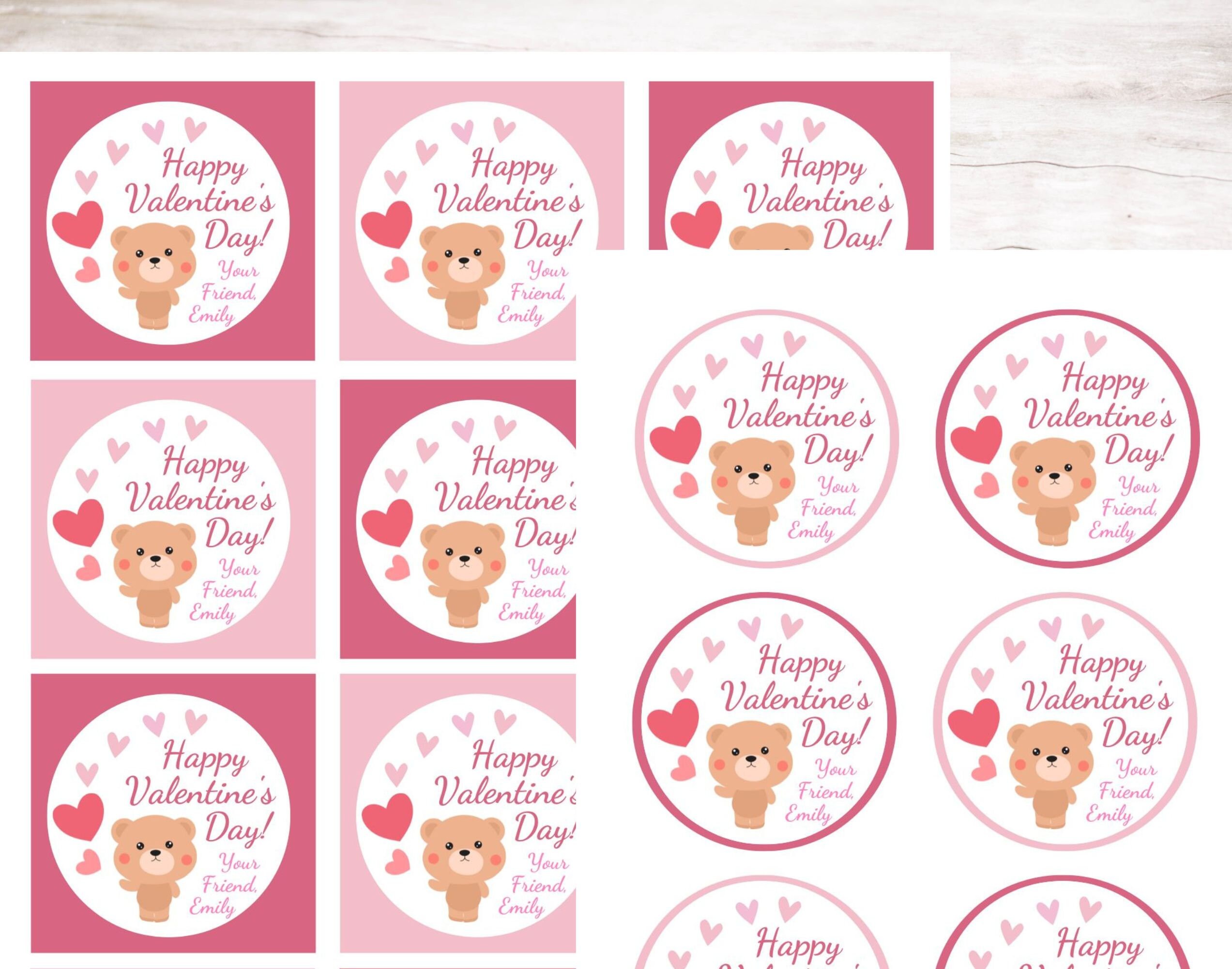 EDITABLE and Printable Valentine's Day Teddy Bear Gift Tag Template ...