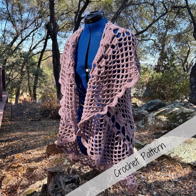 Vintage Petal Lace Vest Crochet Pattern | Women’s Lace Vest PDF | Boho ...