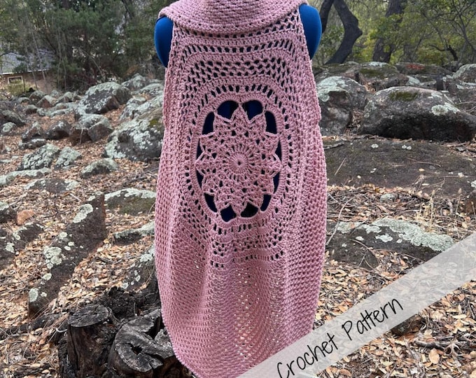 Crochet Vest Pattern, Crochet Circular Shrug, Crochet Summer Vest, Boho ...
