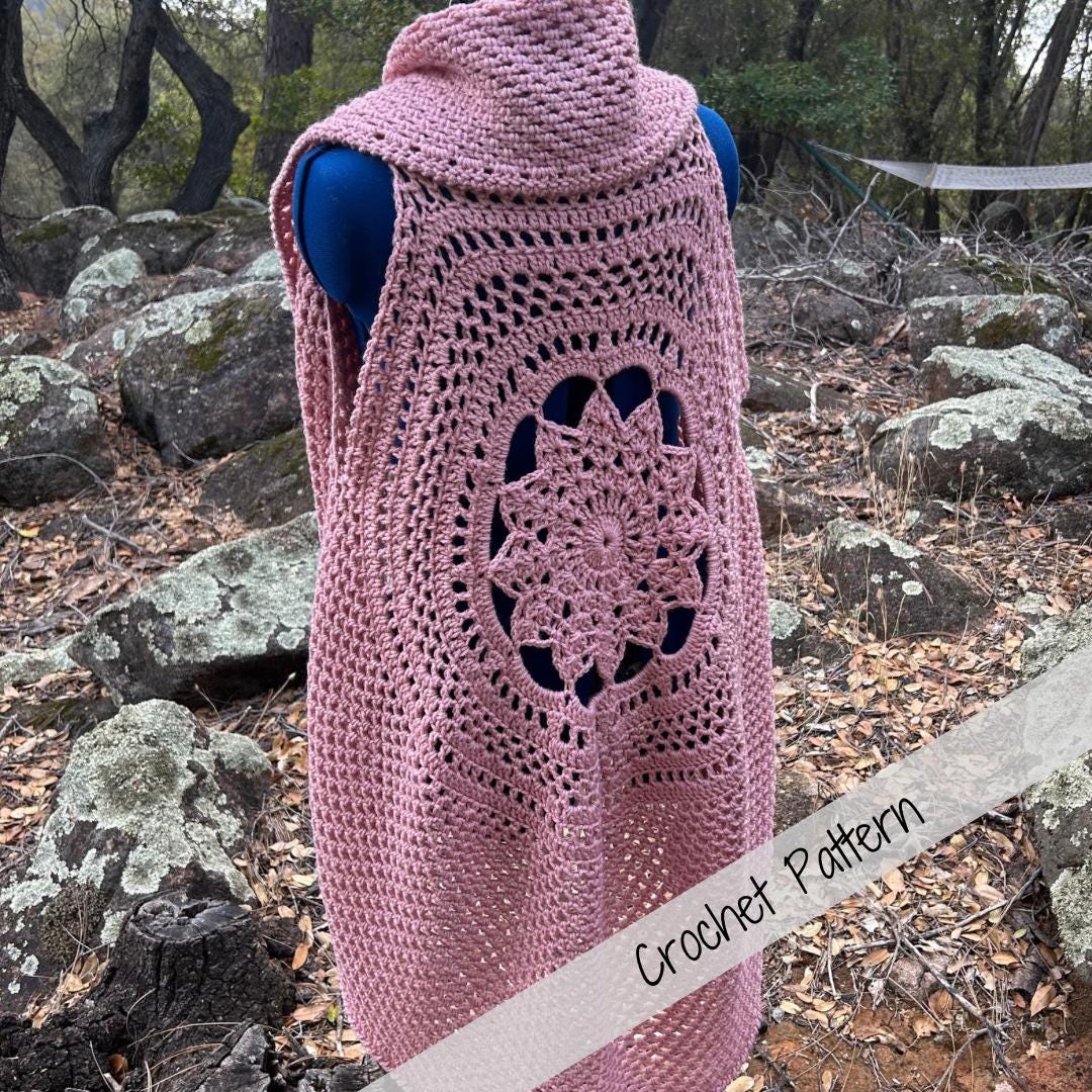 Bramble Bloom Circle Vest Crochet Pattern | Elegant Circular Vest ...