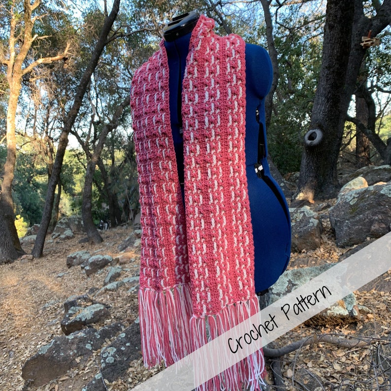 Easy Scrap-yarn Scarf Crochet Pattern (PDF) – Instant Download - Etsy