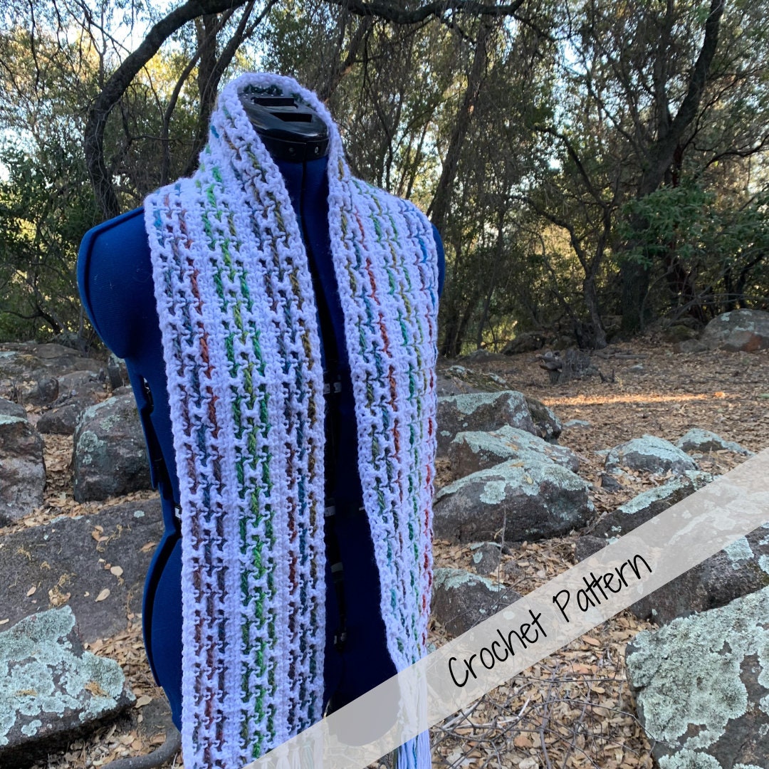 Easy Scrap-yarn Scarf Crochet Pattern (PDF) – Instant Download - Etsy