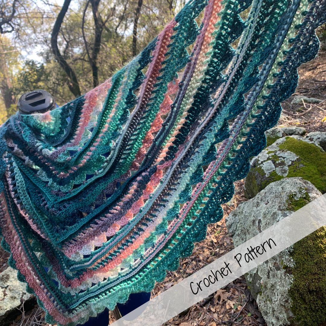 Timeless Lace Triangle Shawl Crochet Pattern | Elegant Lightweight Wrap ...