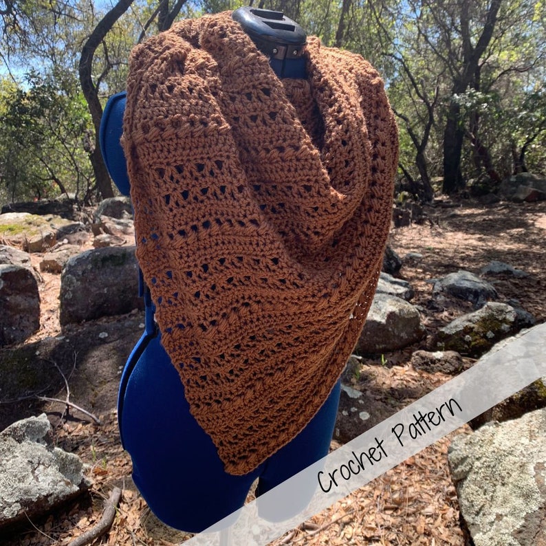 Crochet Shawl Pattern Easy Beginner Crochet Triangle Shawl Pattern ...