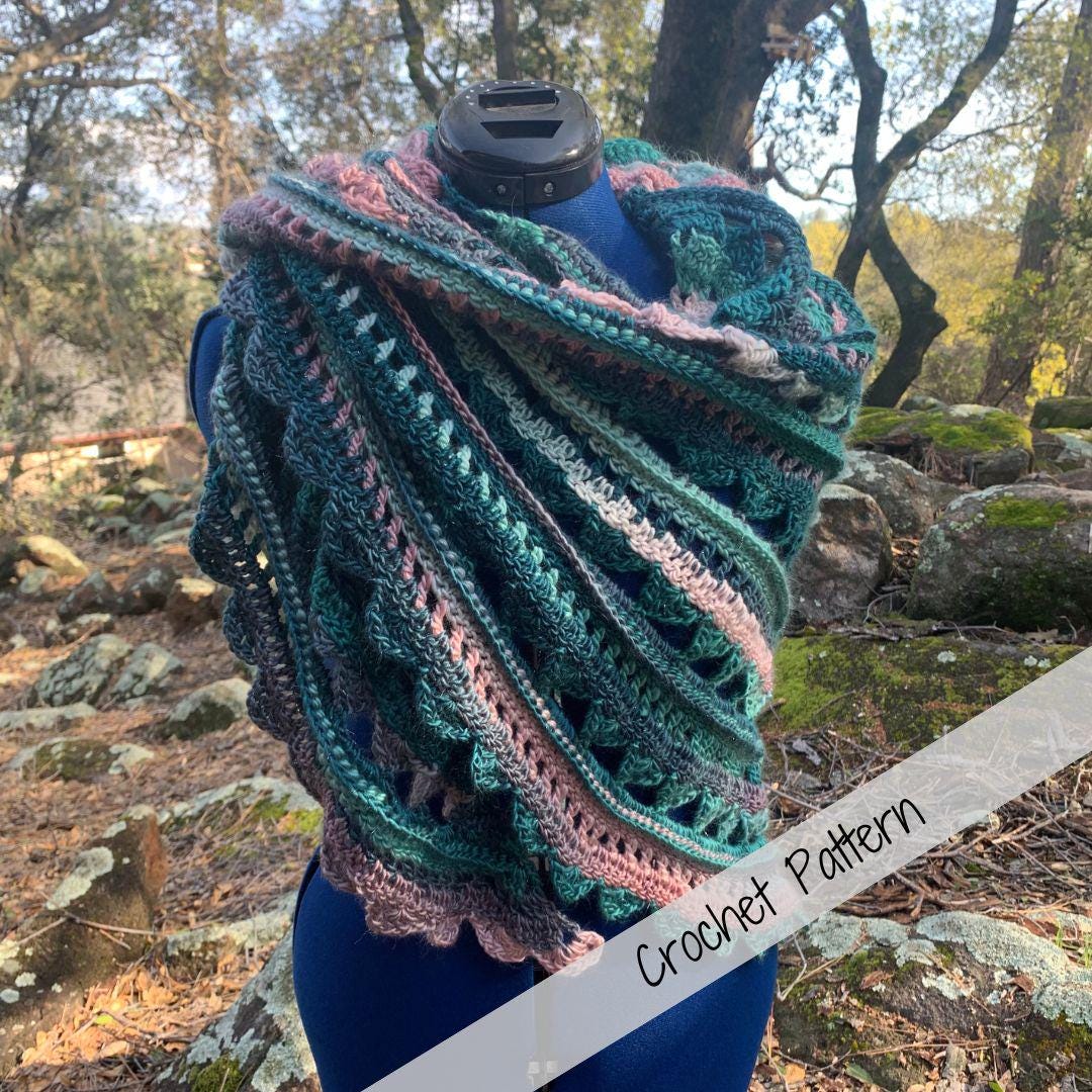Timeless Lace Triangle Shawl Crochet Pattern | Elegant Lightweight Wrap ...