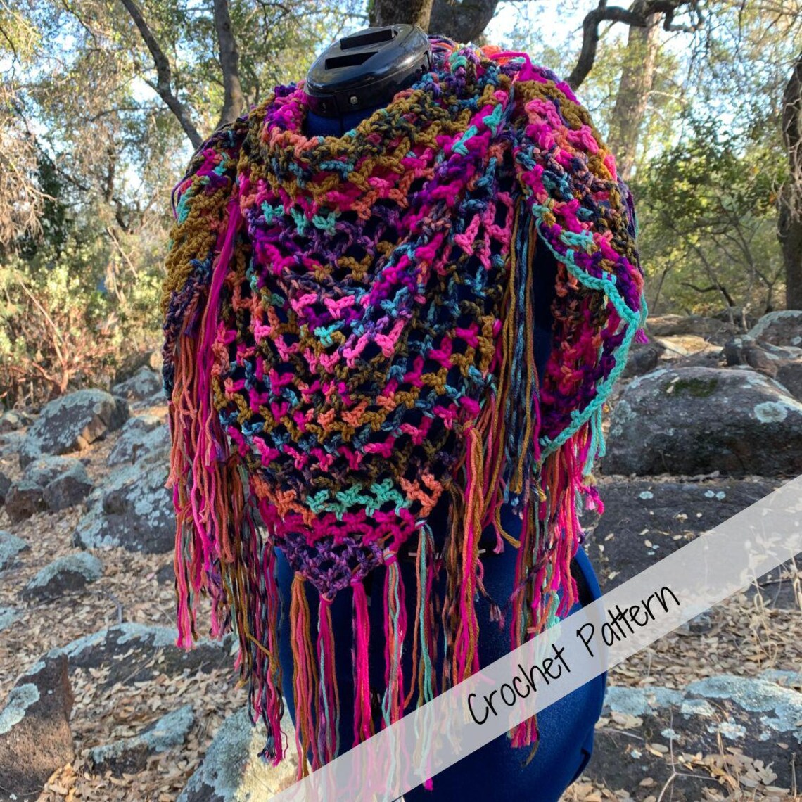 Light Airy Fringe Wrap Crochet Pattern for Beginners (PDF Pattern) - Etsy