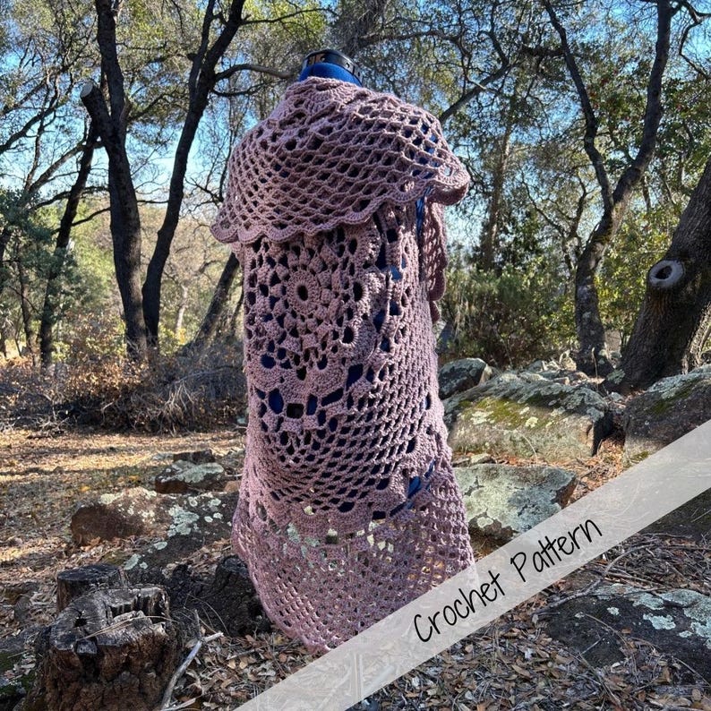 Vintage Petal Lace Vest Crochet Pattern | Women’s Lace Vest PDF | Boho ...
