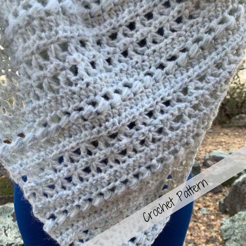Crochet Shawl Pattern Easy Beginner Crochet Triangle Shawl Pattern ...