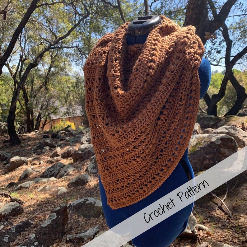 Crochet Shawl Pattern Easy Beginner Crochet Triangle Shawl Pattern ...