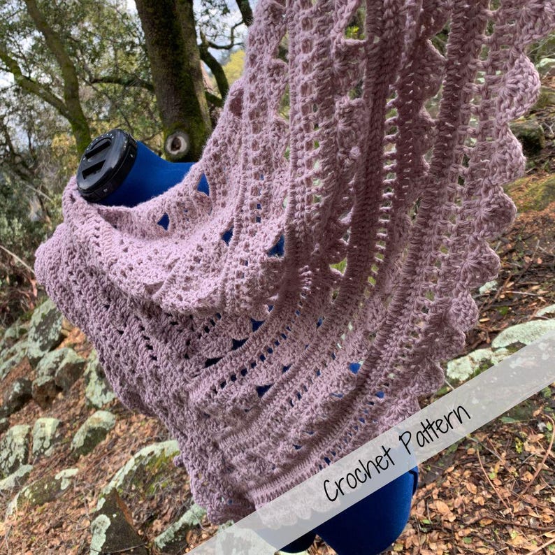 Timeless Lace Triangle Shawl Crochet Pattern | Elegant Lightweight Wrap ...