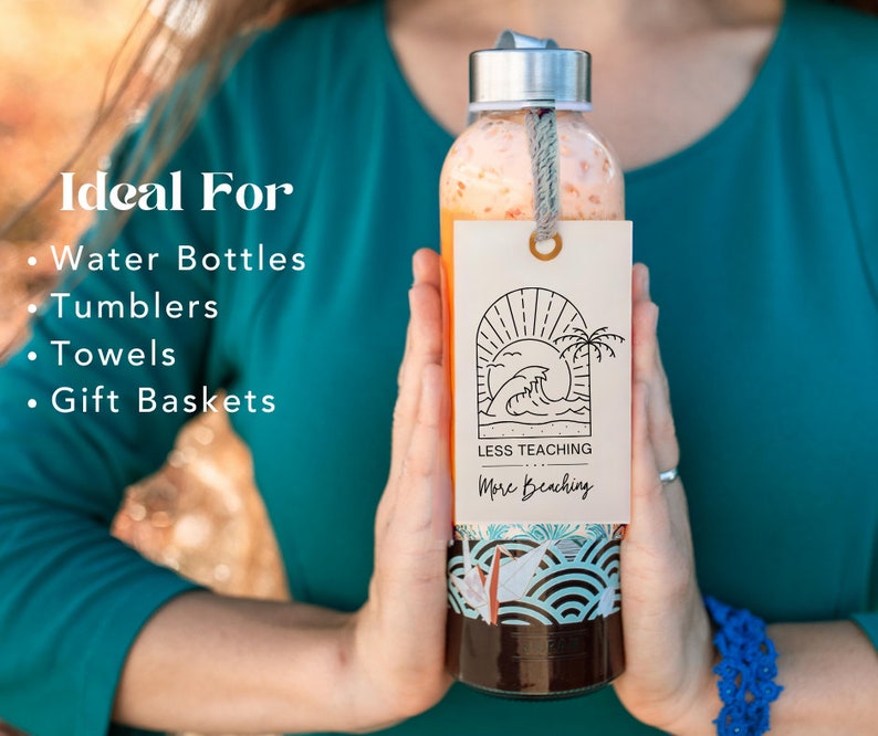 Printable Teacher Gift Label | "less Teaching, More Beaching" | Summer ...