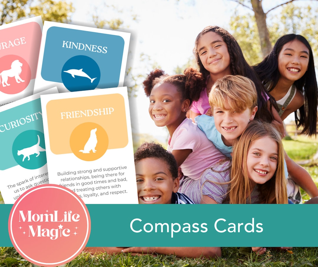 Compass Cards - Digital Download | Core Values Cards for Children ...