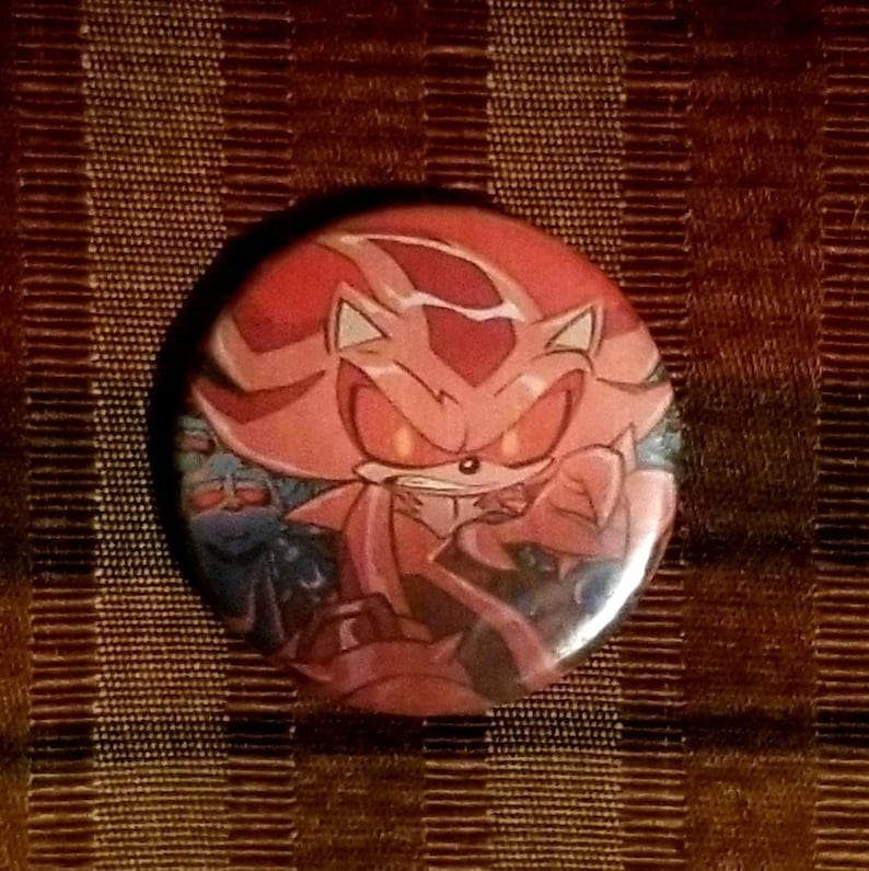 Shadow the Hedgehog Buttons #2| Sonic Pins - Etsy